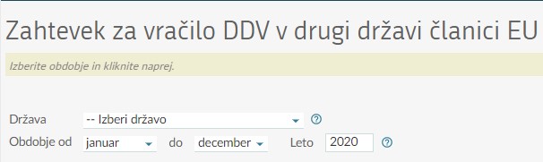 Zahtevek za vračilo DDV v drugi državi članici EU - Data d.o.o.