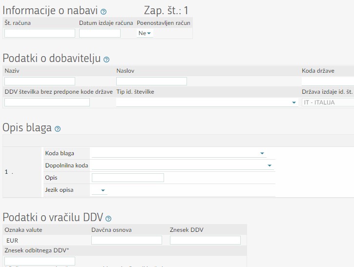 Zahtevek za vračilo DDV v drugi državi članici EU - Data d.o.o.